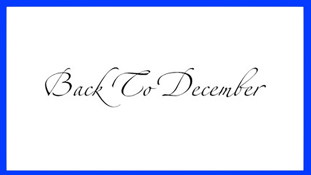 Taylor Swift - Back to December (cover) - YouTube