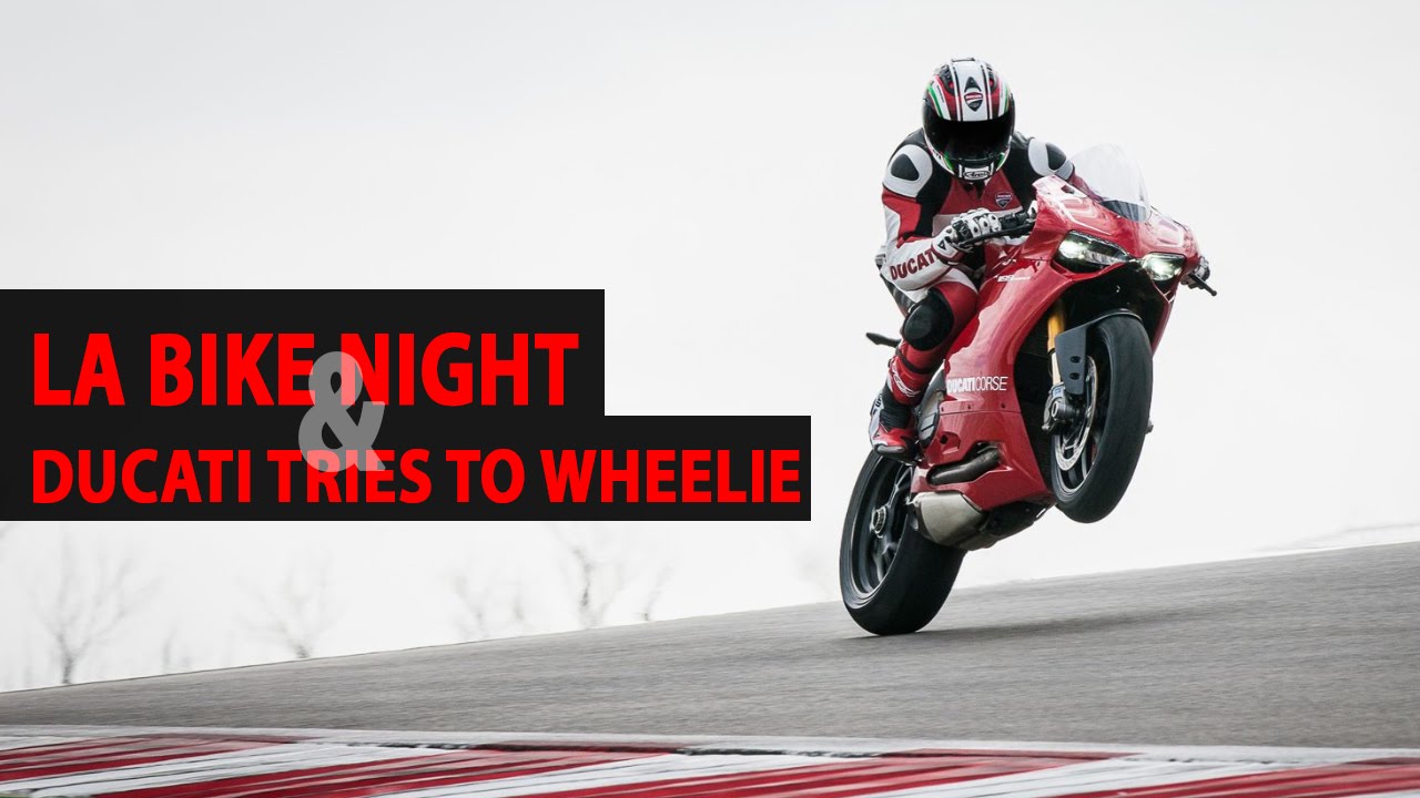Bike Night / Ducati tries to wheelie on Freeway - YouTube