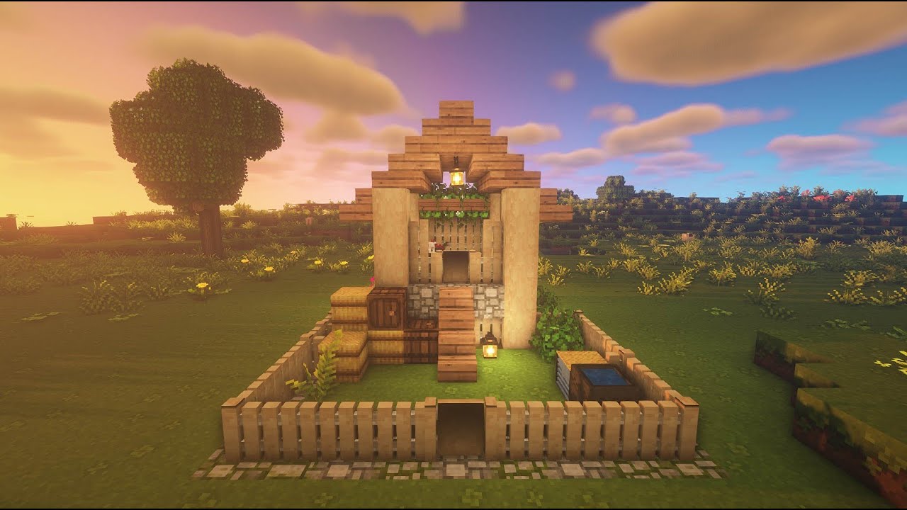 Minecraft: How to build a chicken coop and automatic egg farm - YouTube