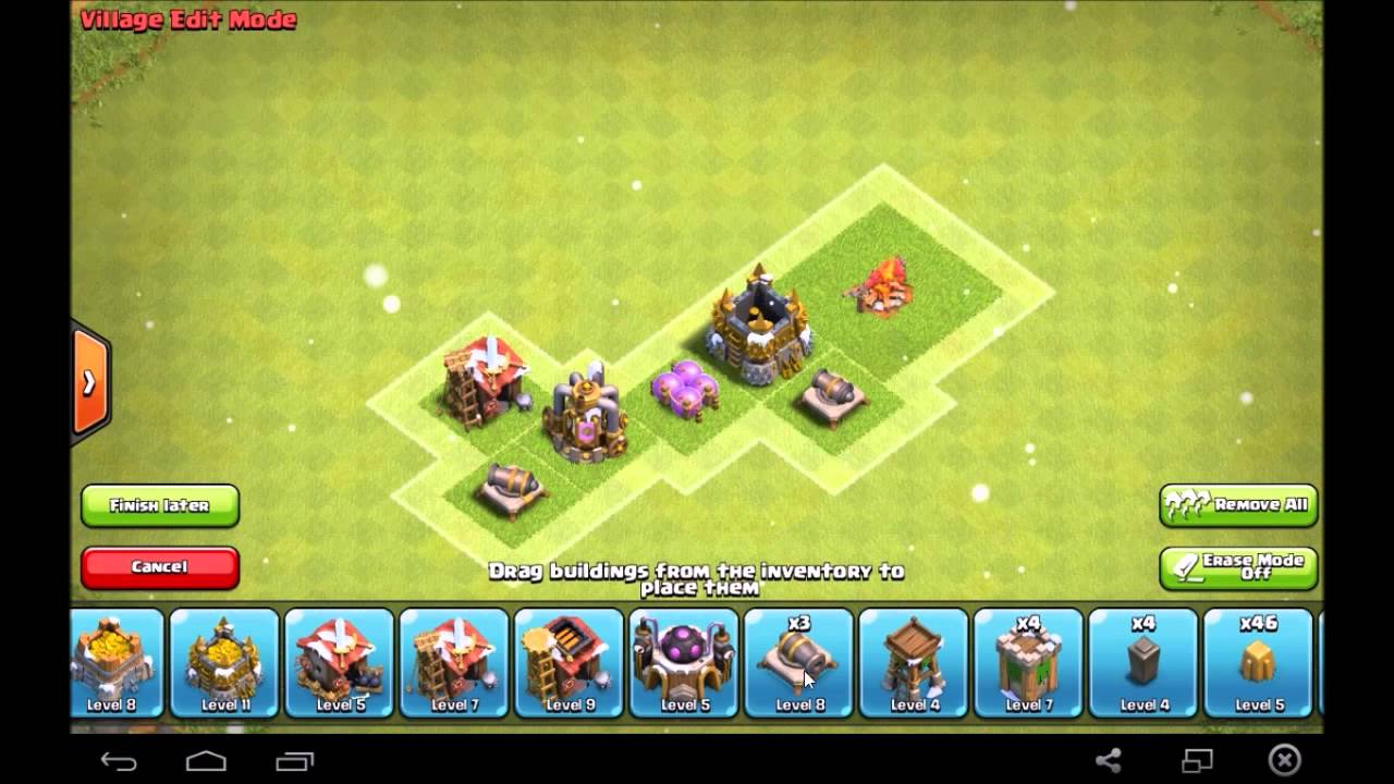 Clash Of Clans th1 farm base - YouTube