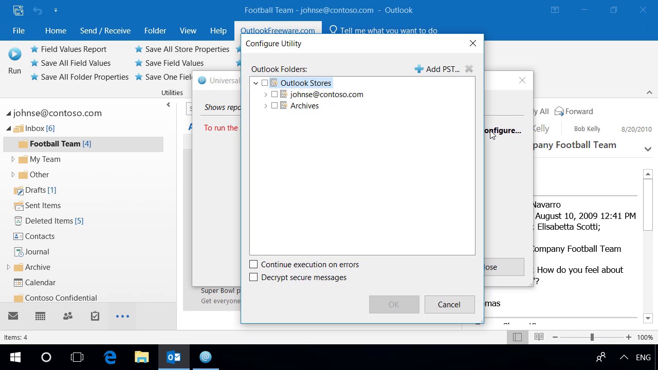 Universal Outlook Item Report - YouTube