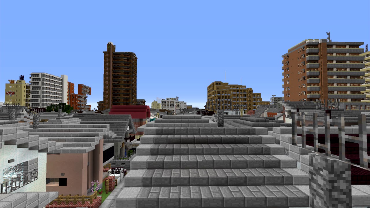 Sayama city in Minecraft - YouTube