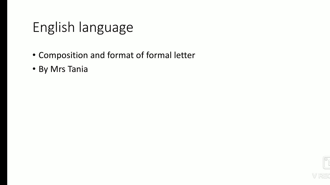Composition and format of formal letter according to the ICSE pattern ...