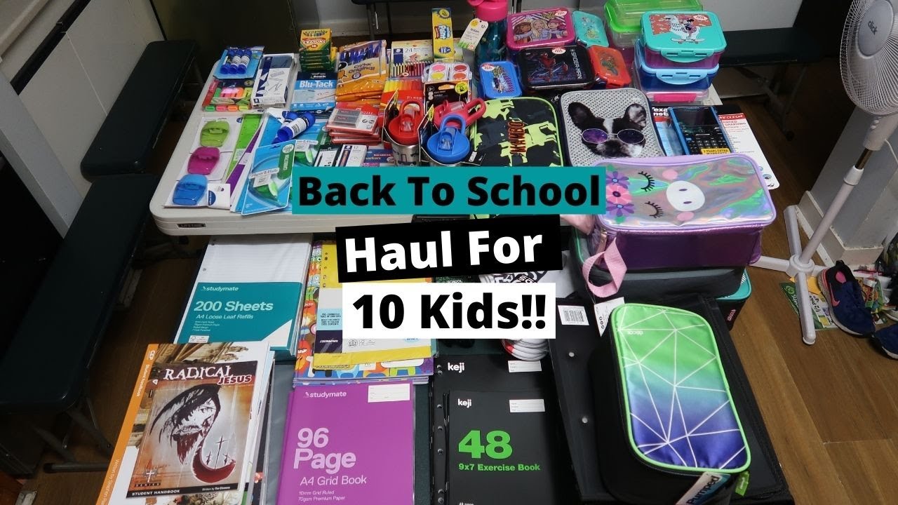 BACK TO SCHOOL HAUL 2021 FOR 10 KIDS | Large Family of 14 Daily Vlog ...