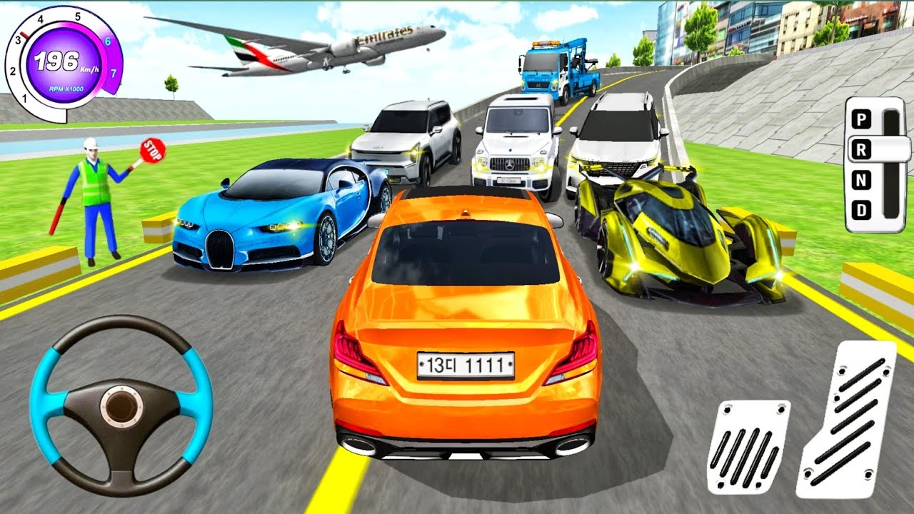 3D New Orange Mercedes Cars For Parking - 3D Driving Class Simulation ...