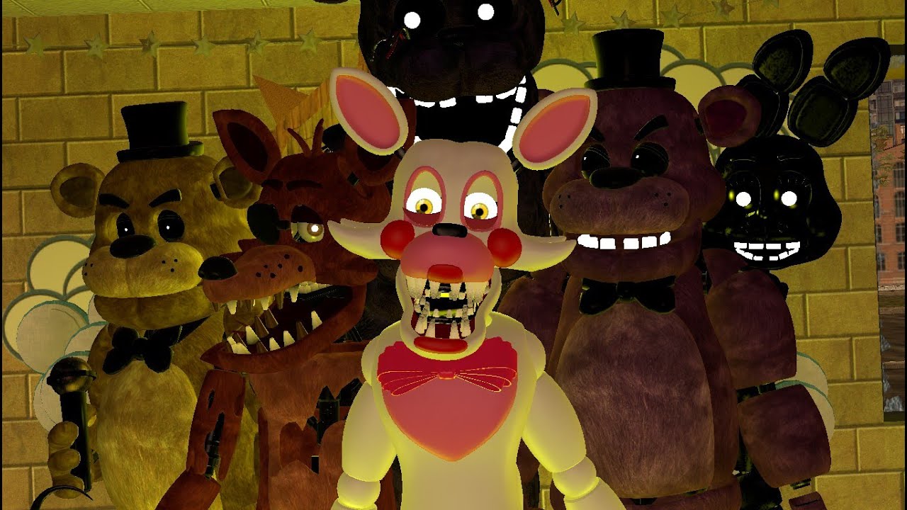 Gmod FNAF|freddy and his friends mangle get her new body - YouTube