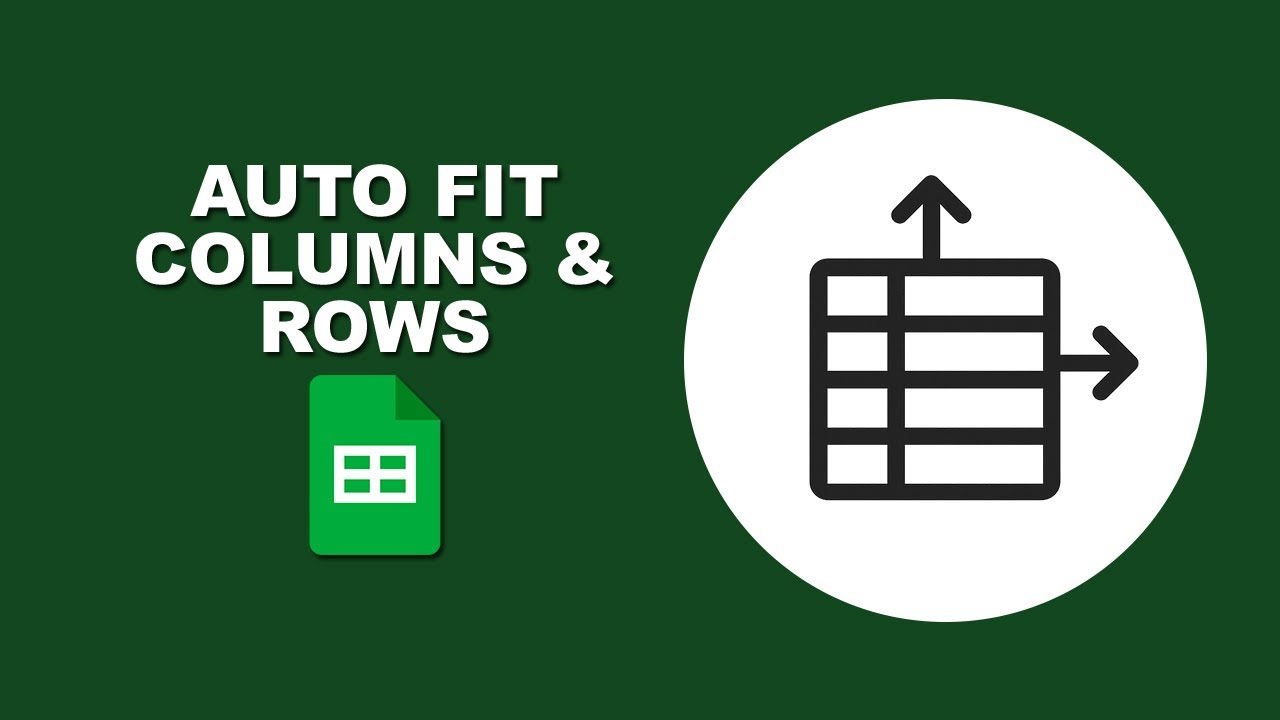 How to auto fit columns and rows in Google Sheets - YouTube