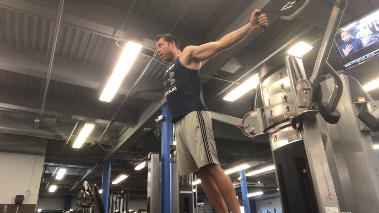 A-GAME: Static Stretching (cable pec stretch) - YouTube