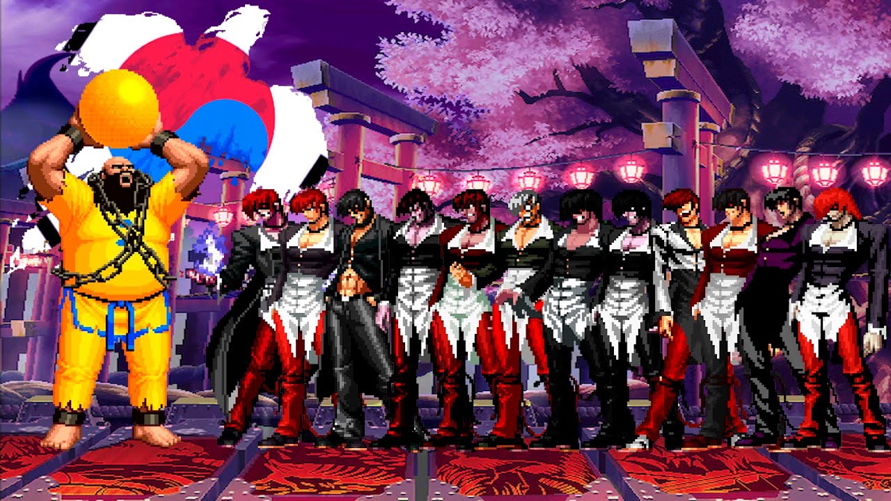 [KOF Mugen] Golden Fat Korean vs Super Orochi Iori Team - YouTube