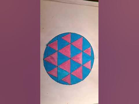 Simple Triangle Pattern in Circle by Compass and Scale | Simple Geometric Pattern 🔺️🎨🖌 - YouTube