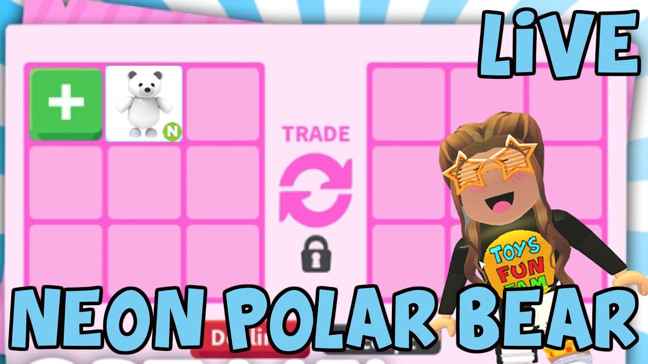 NEON POLAR BEAR making in Adopt Me come and join (LIVE) - YouTube