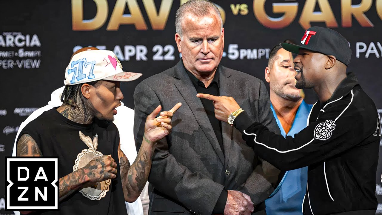 Floyd Mayweather vs Gervonta Davis HEATED Face To Face | DAZN | Floyd ...