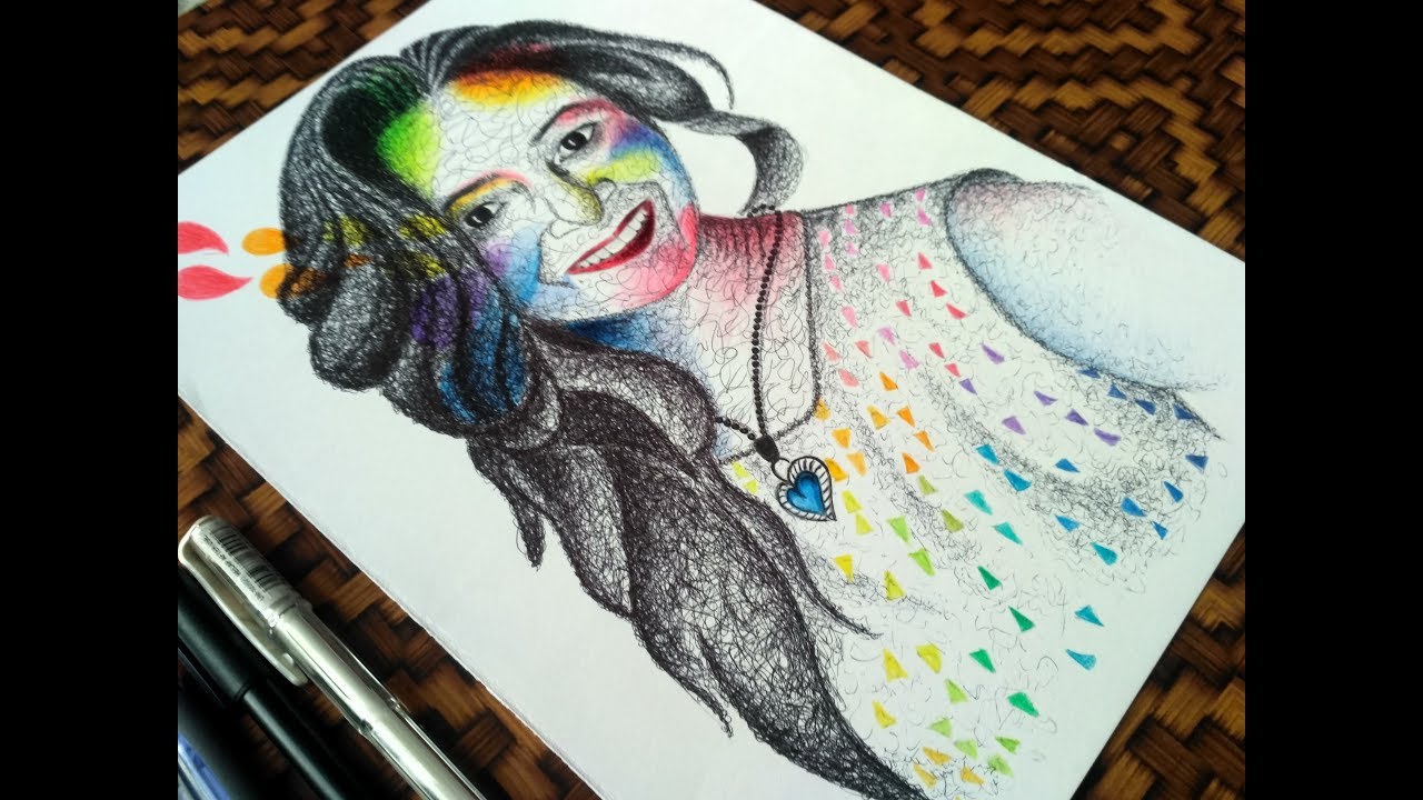 Scribbled Toory | Epic Fusion Art | Scribble + Color Splash | Timelapse ...