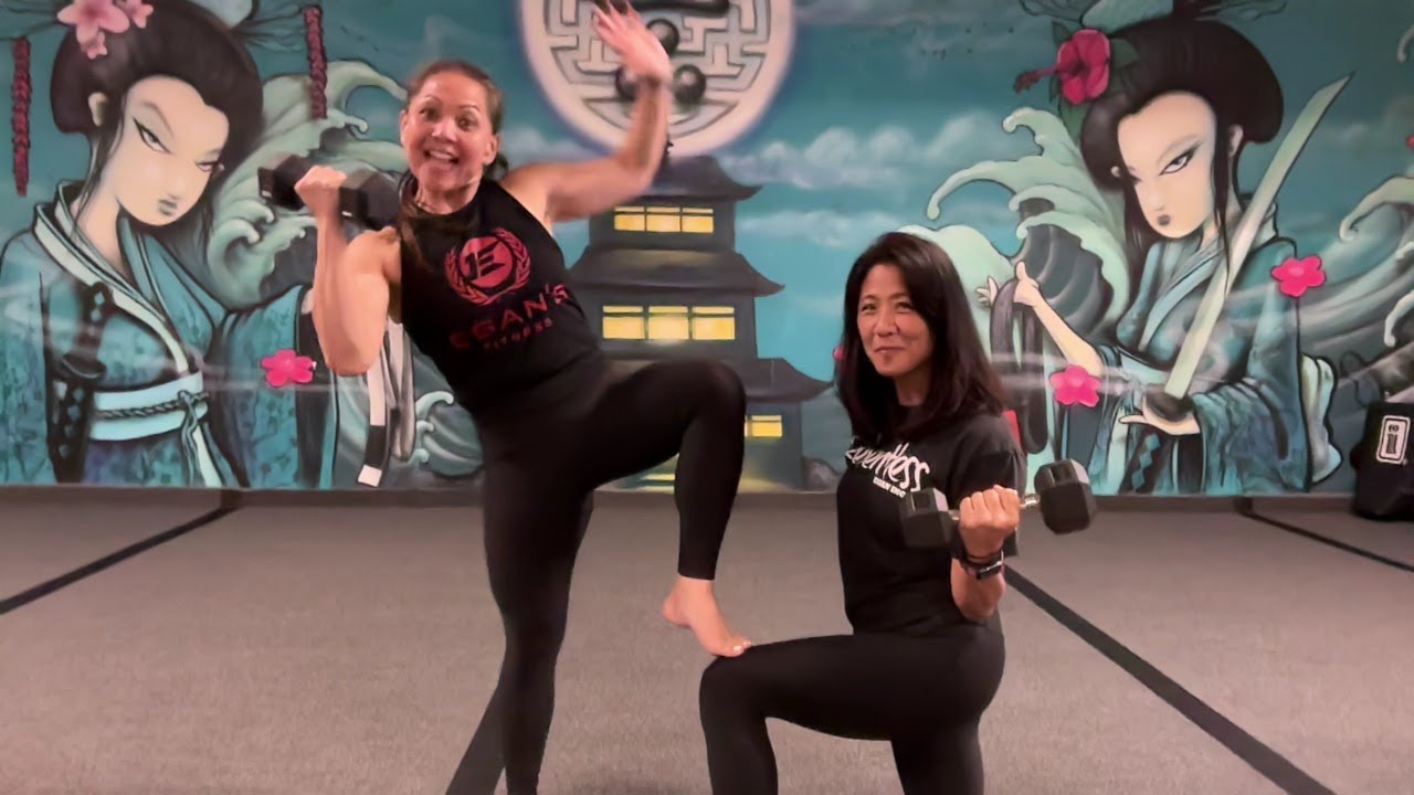 Weighted Cardio Workout with Coach Tritia and Rei - YouTube