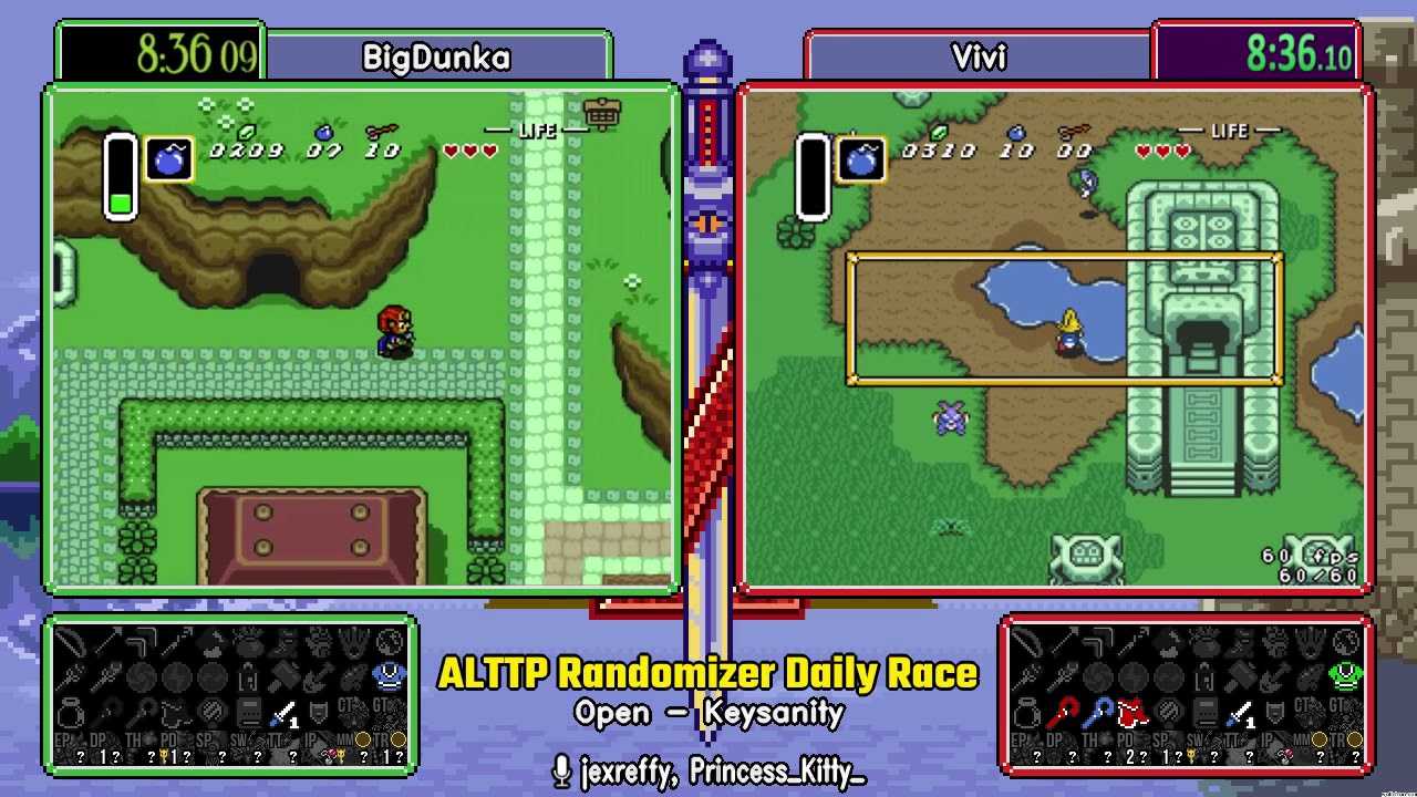 Open - Keysanity 090718. ALTTP Randomizer Daily Race - YouTube