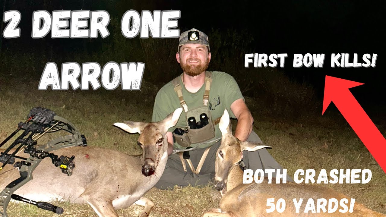 Two Deer One Arrow With One Shot! Craziest Deer Hunt EVER?! - YouTube