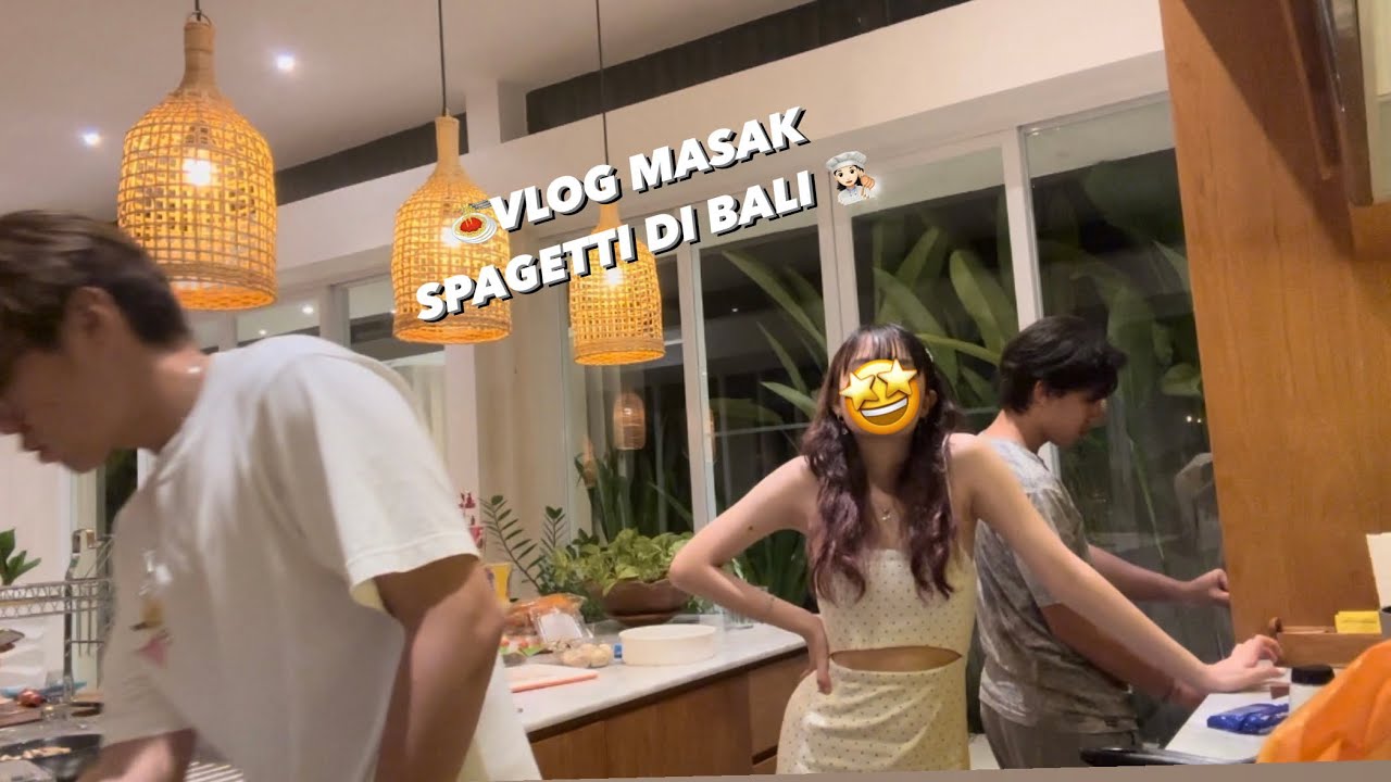 Vlog masak spagetti di villa ubud balii , di editannya dikit jadi agak burik - YouTube