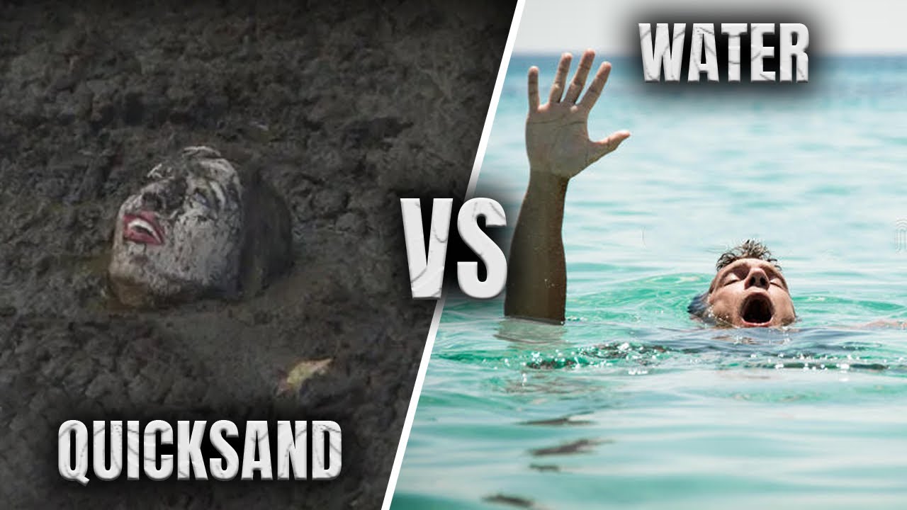 Falling in Quicksand vs Falling in Water - YouTube