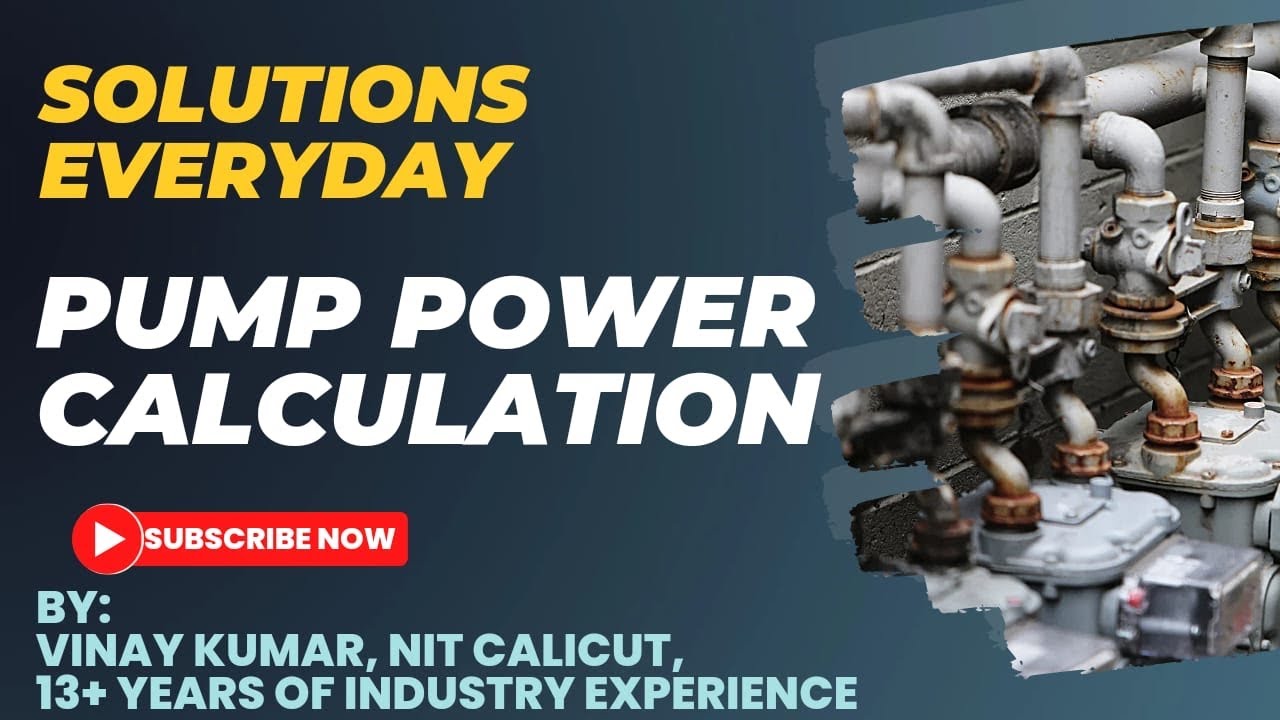 Pump Power Calculation, with example - YouTube