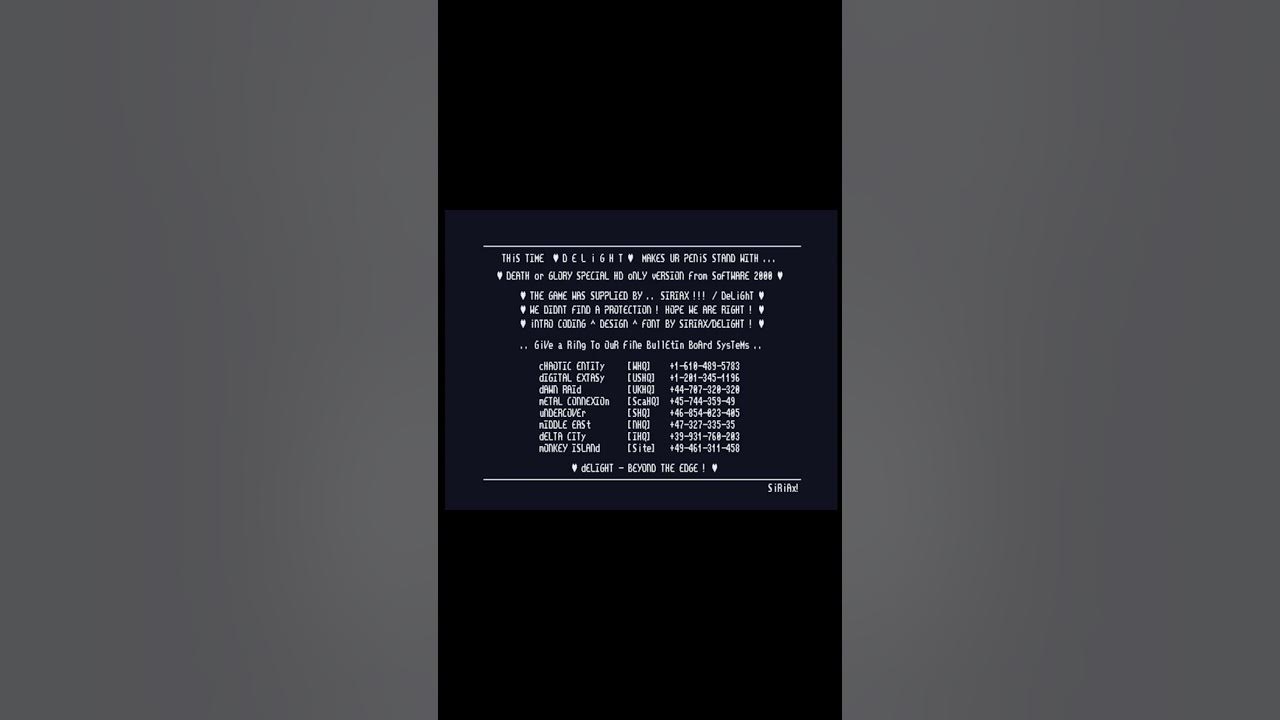 Amiga Cracktro Death or Glory HD Version by Delight 1993 | #amiga #c64 ...