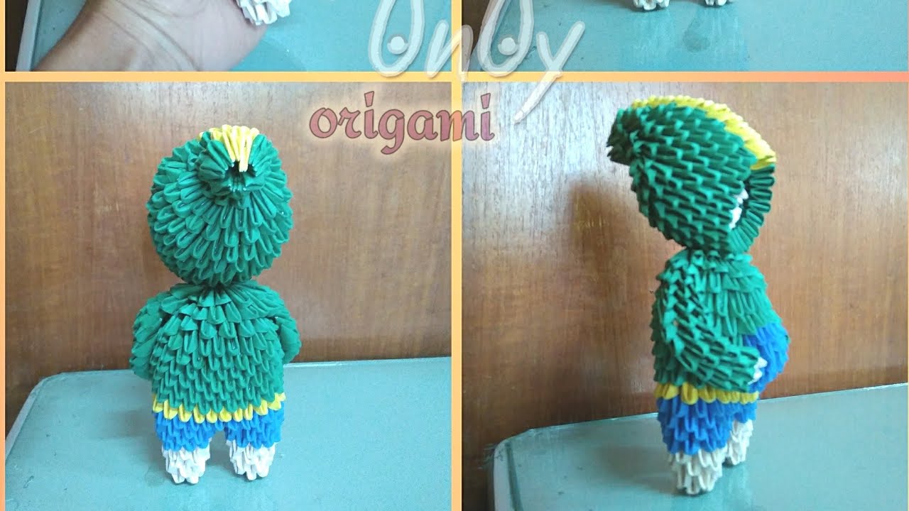 Papercraft 3d origami brawl star leon tutorial part 2 - YouTube
