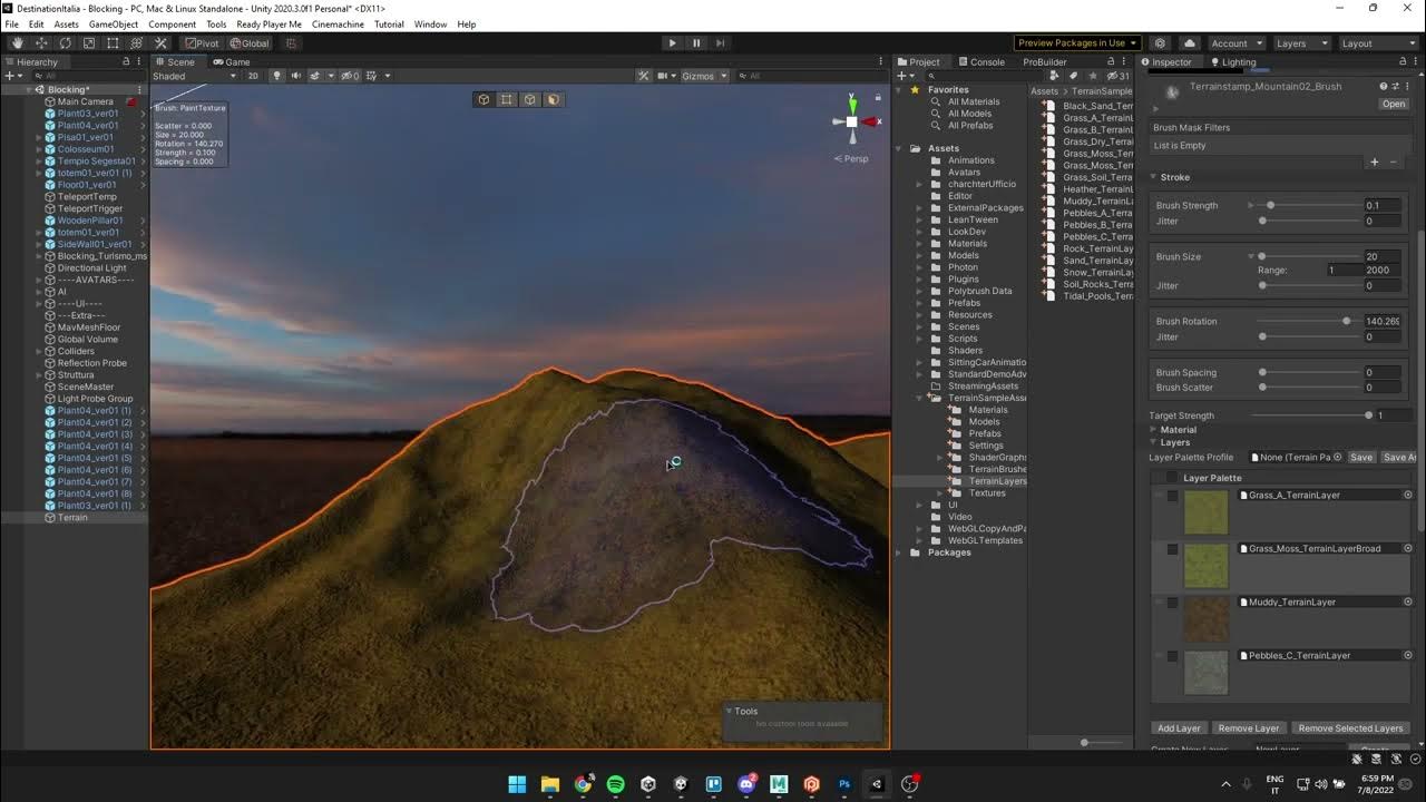 Unity Terrain Editing - real time - YouTube