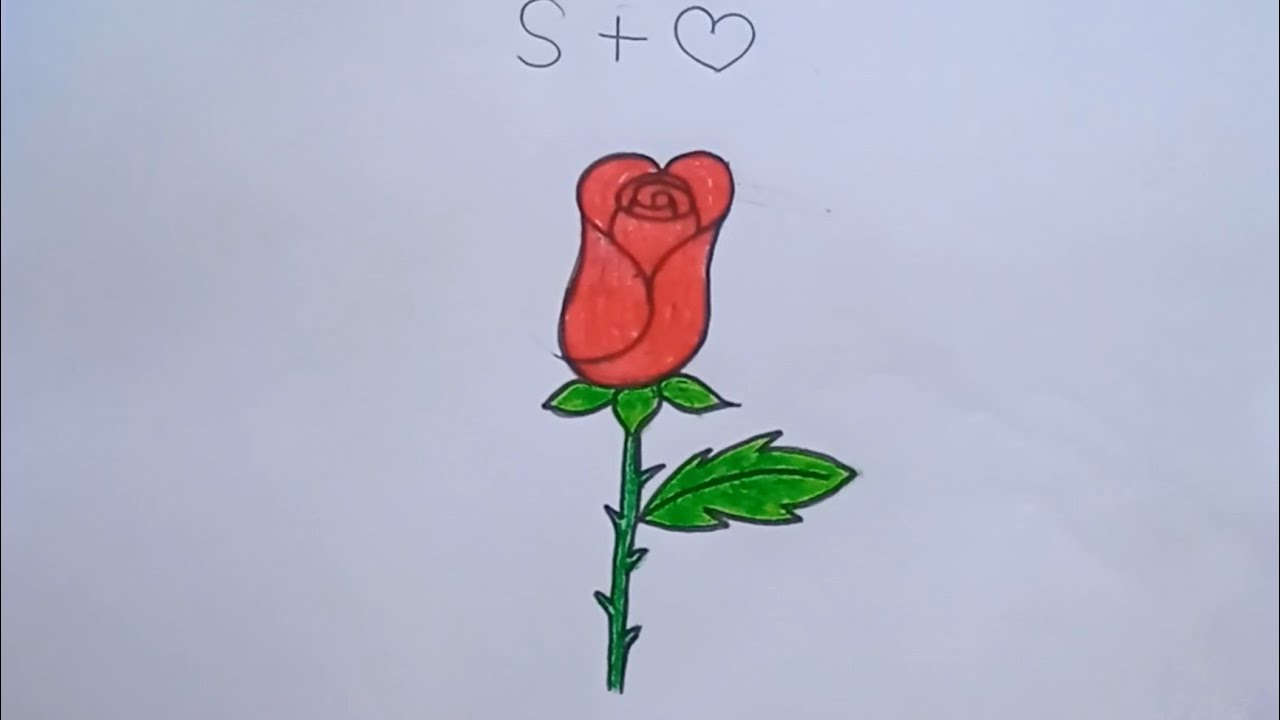 How To Draw A Rose From Letter "S"।How To Draw Rose From Alphabet "S ...