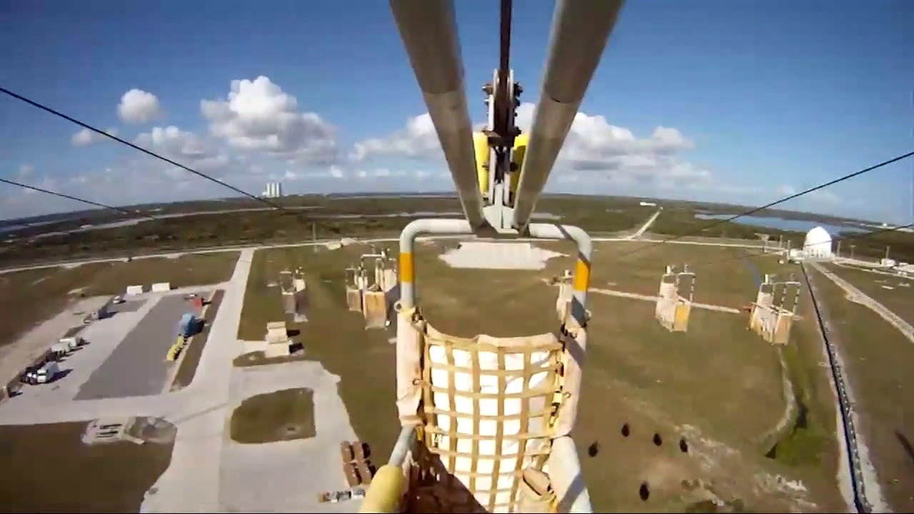 NASA Emergency Egress Slidewire Baskets, Shuttle escape system zip line ...
