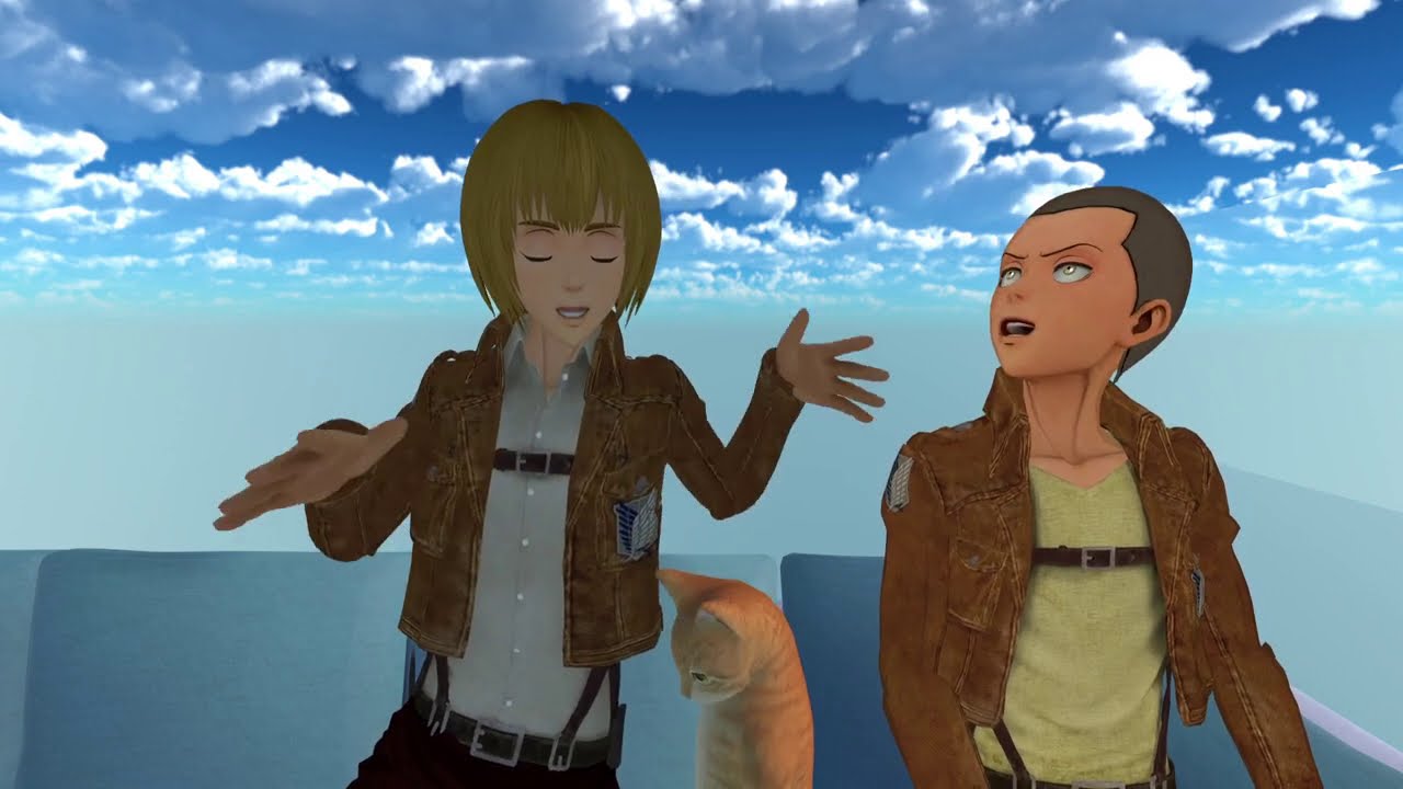 ARMIN E CONNIE RESPONDEM ATTACK ON TITAN (AOT VR) - YouTube
