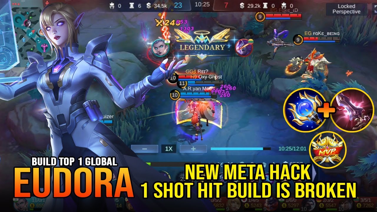 Eudora New Meta Hack!! This 1 Shot Build is Broken!! Top Global 1 Build ...