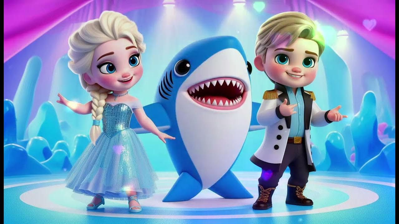 Frozen Baby Shark Dance with Elsa & Anna | Baby Shark Kids' Song's | Magical Winter Nursery ...