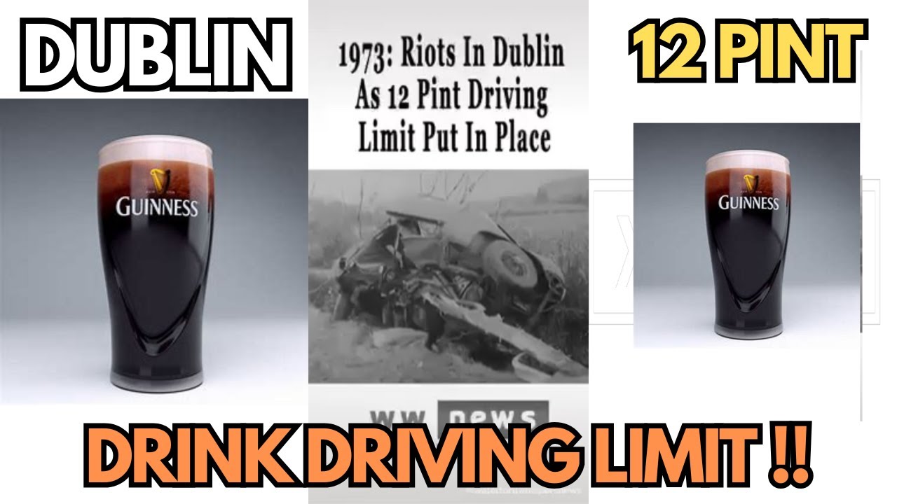 Dublin 1973 - A 12 pint drink driving limit put in place !!!!!!! - YouTube