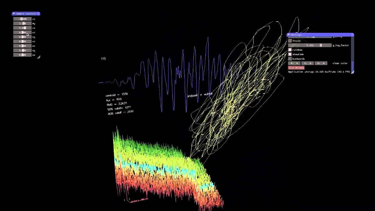 An sndpeek port with imgui, OpenGL 2 and libSDL : audio visualizer. - YouTube