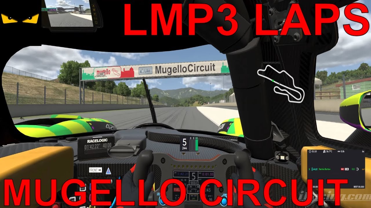 iRacing LMP3 Mugello Practice Laps 1:41.932 - YouTube