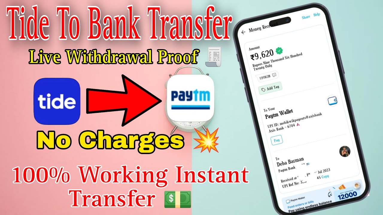 Live⚡ How to withdraw from Tide Expense Card, Tide Business to Bank ...