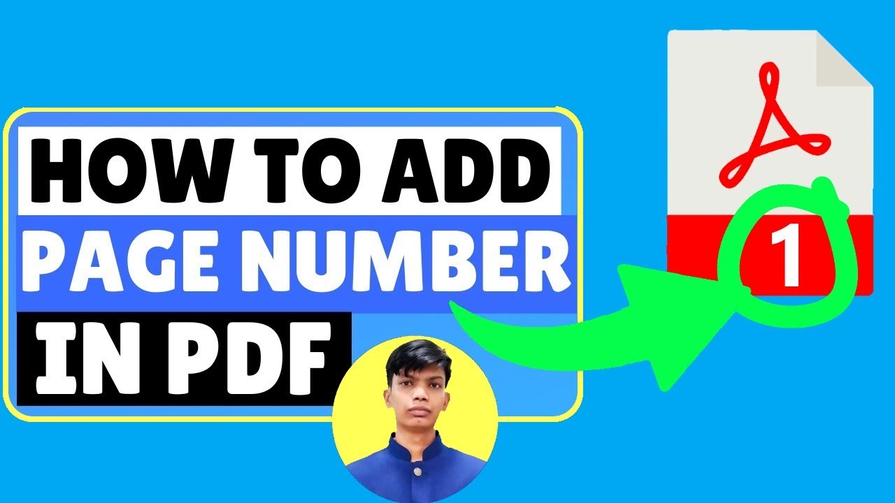 How to Add Page Number in PDF File | pdf me page number kaise likhe ...