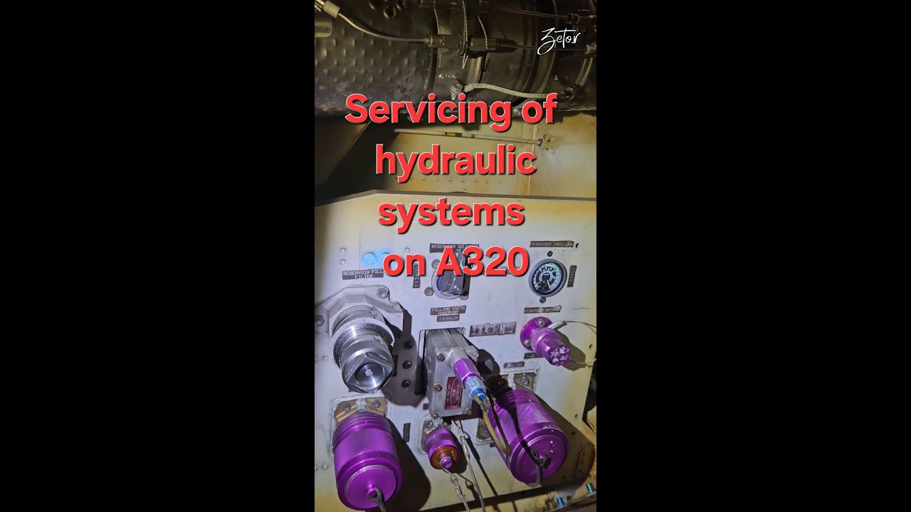 ATA 12 Servicing of hydraulic system on A320 - YouTube