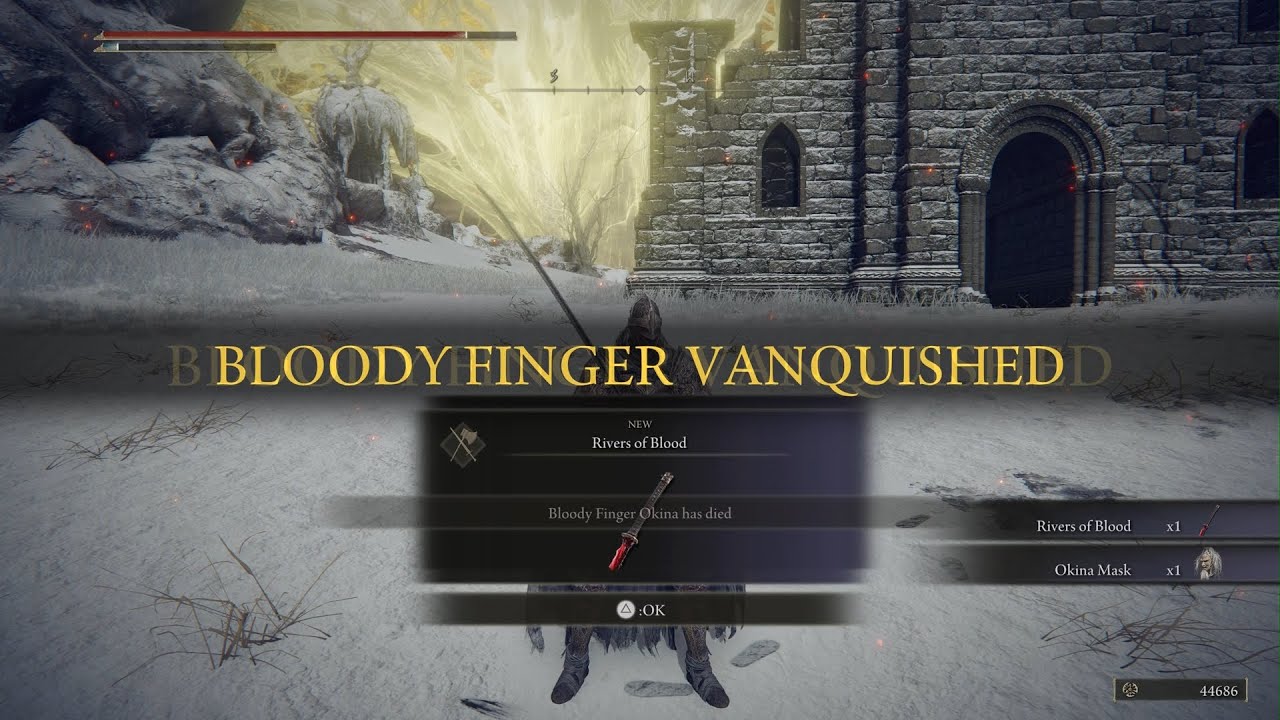 Elden Ring - How to get Okina Mask & Rivers of Blood (Church of Repose ...