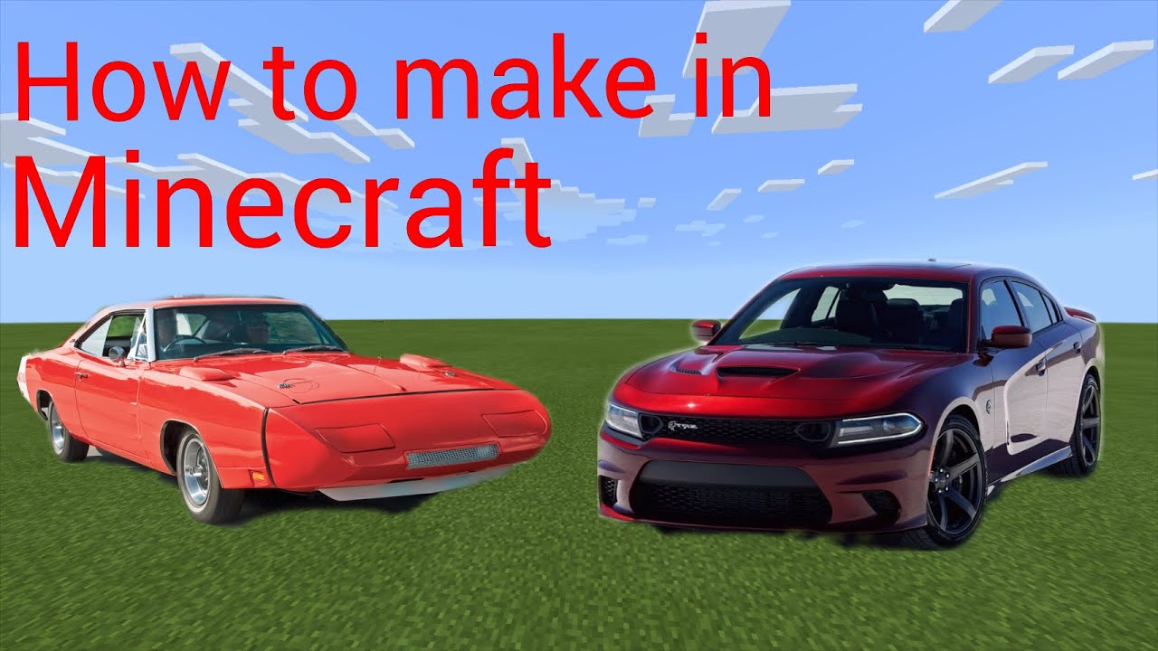 How to make a Dodge Charger in Minecraft - YouTube