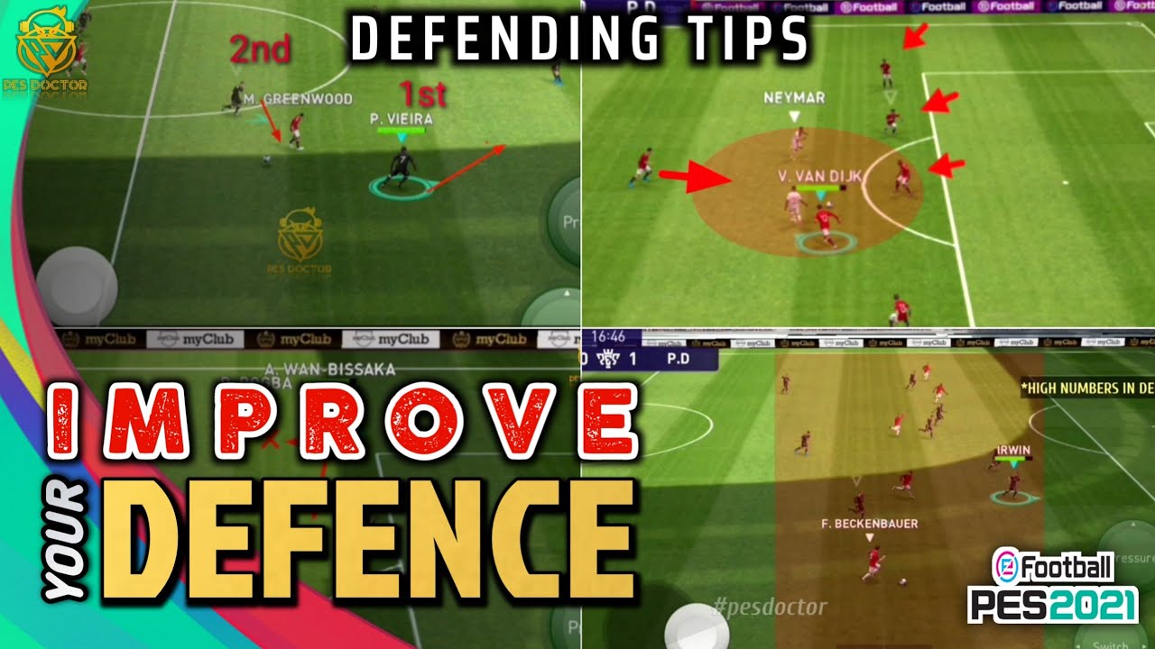 SMART DEFENDING TIPS | IMPROVE YOUR DEFENCE IN PES 2021 MOBILE - YouTube