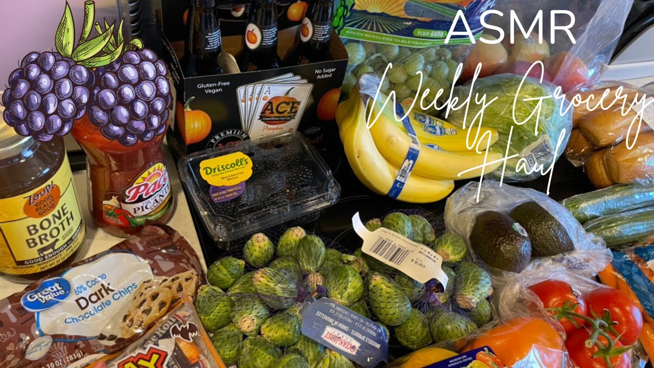 ASMR Weekly Grocery Haul - YouTube