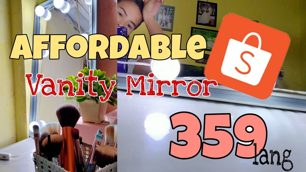 DIY VANITY MIRROR | AFFORDABLE VANITY LIGHTS ONLY 359 from SHOPEE - YouTube