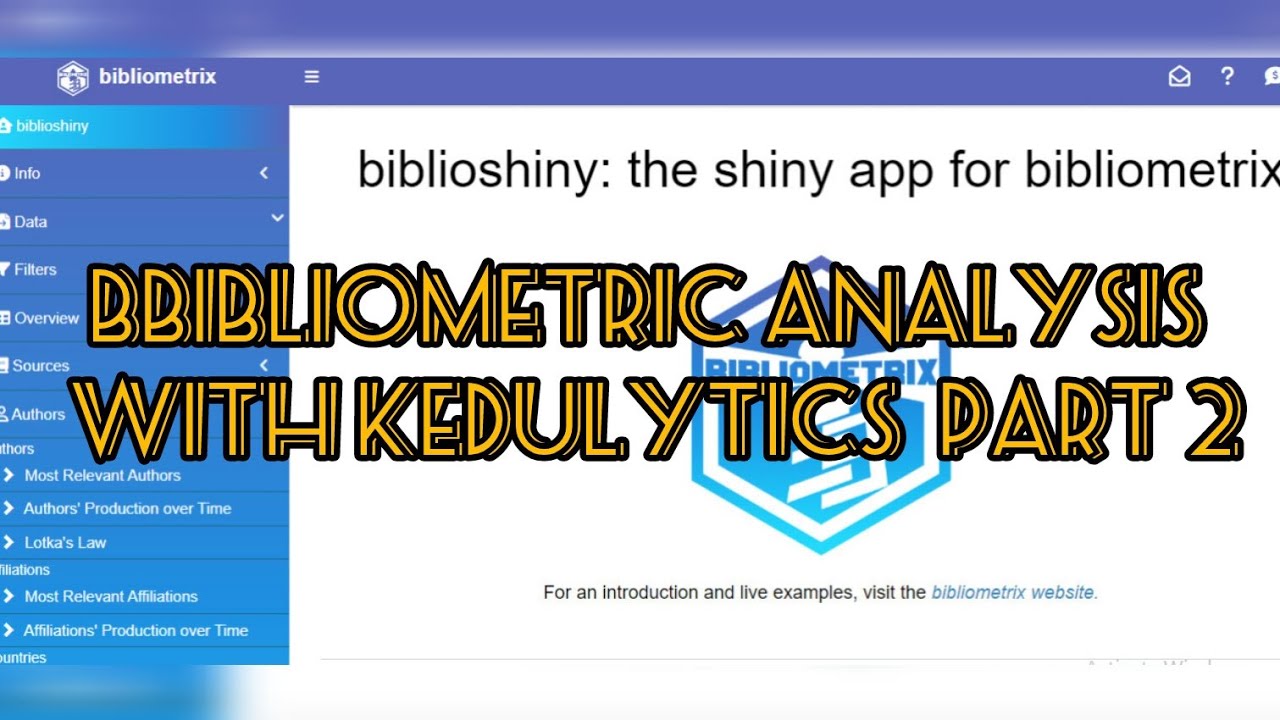 How to import bibliometric data into Biblioshiny App - YouTube