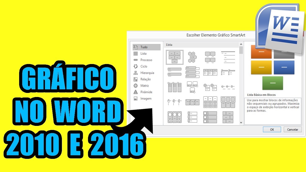 Como fazer Gráfico no Word 2010 e 2016 passo a passo - YouTube