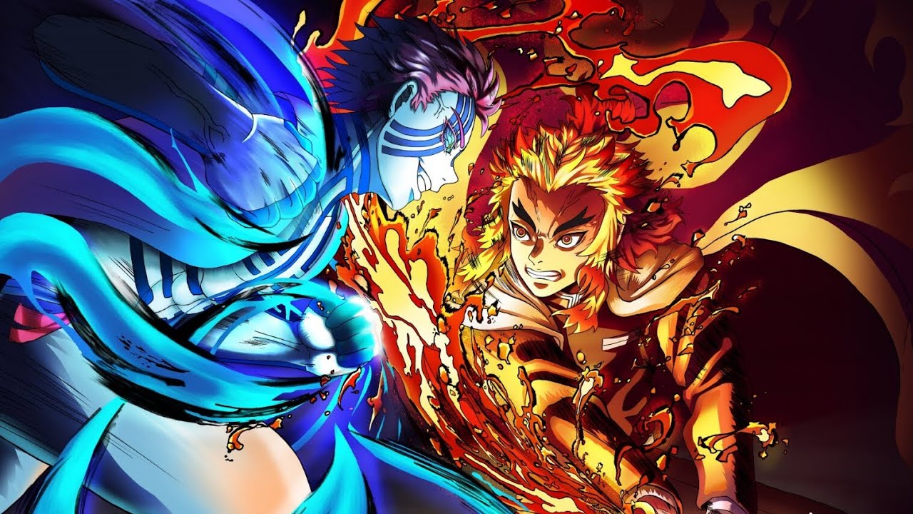 Rengoku(The flame hashira) VS Akaza(Upper rank 3) 🤩😎 | Most emotional ...