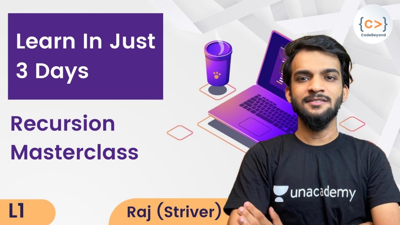 L1 Recursion Masterclass Raj Striver Learn In Just 3 Days Youtube