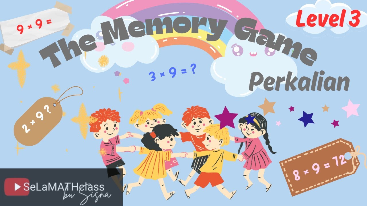 [The Memory Game] PERKALIAN |Multiplication table for kids| (Level 3 ...