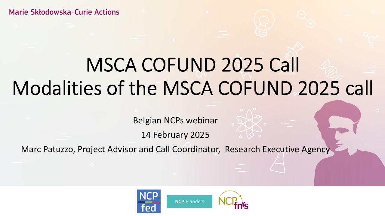 February 2025 – Marc Patuzzo MSCA COFUND Project Advisor and Call Coordinator, REA - YouTube