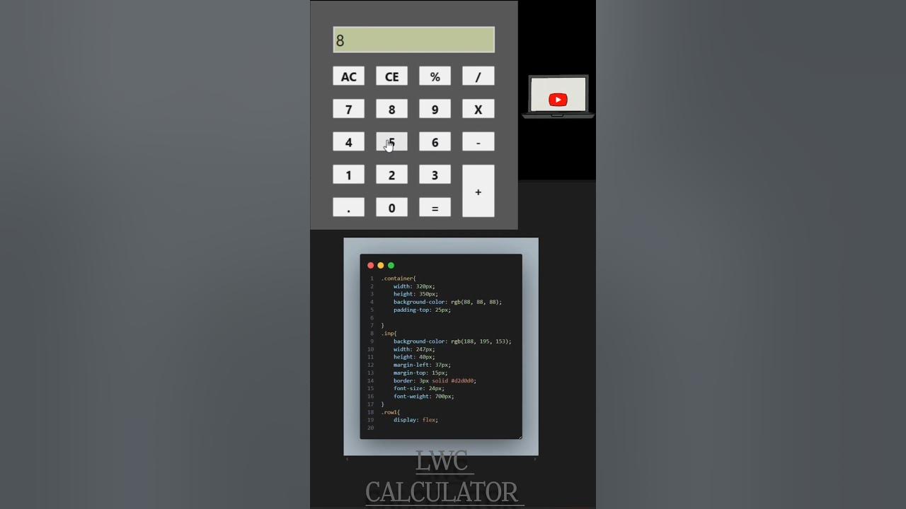 Calculator Using LWC |SALESFORCE #coding #javascript #salesforce #viralvideo #calculator #css # ...
