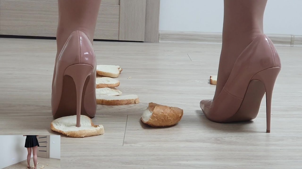 Floor View Careless Bread Crush in Nude Stiletto Heels Preview - YouTube